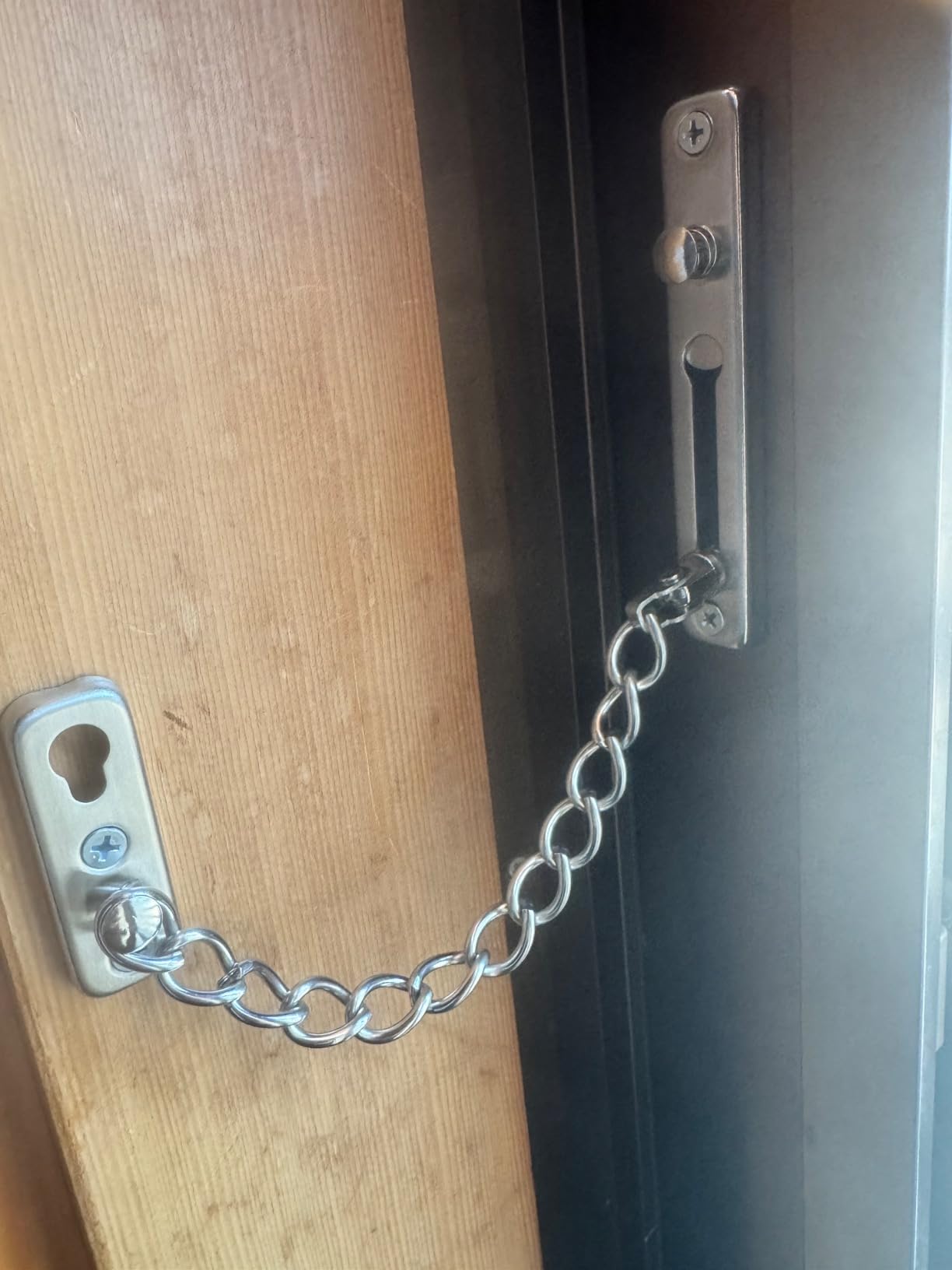 Amazon.co.jp: MINBOOT ドアチェーン ロック ステンレス 玄関 室内 部屋 扉 後付け セキュリティロック ガード 防犯グッズ 設置簡単 左右縦横使用可 ネジ付き ...