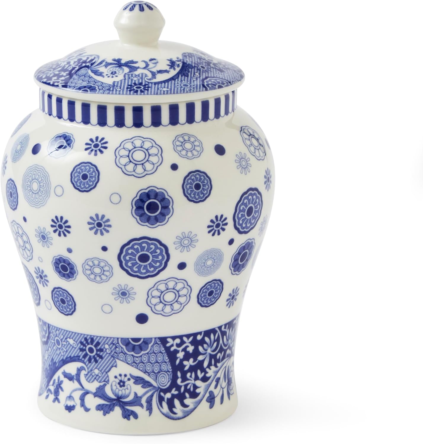 Amazon.com: Spode Blue Italian Brocato Porcelain Ginger Jar - 5-Inch ...