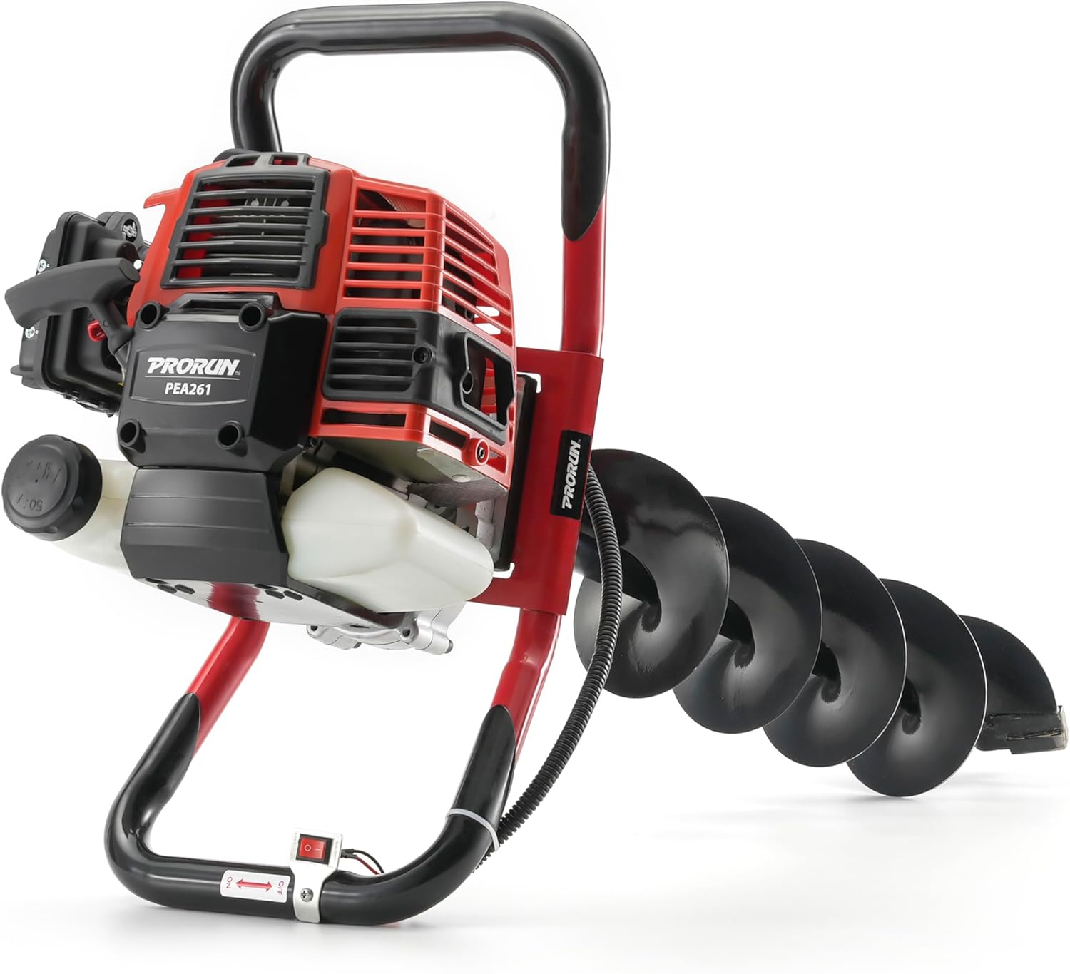 Amazon.com : PRORUN 51.7cc One Person Gas-Powered 2-Cycle Auger with 6 ...