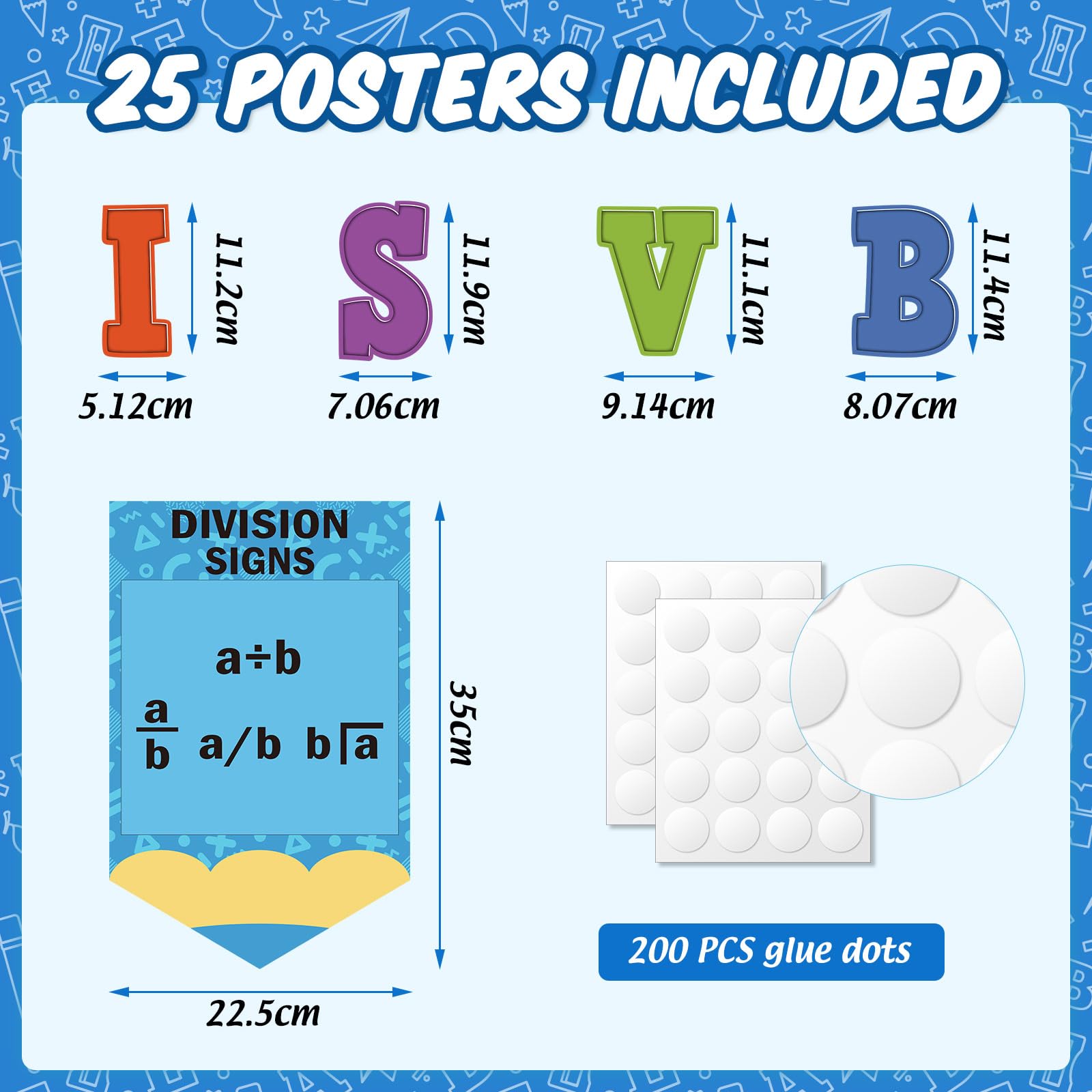 Snapklik.com : 25 Pieces Invisible Math Posters Classroom Decorations ...