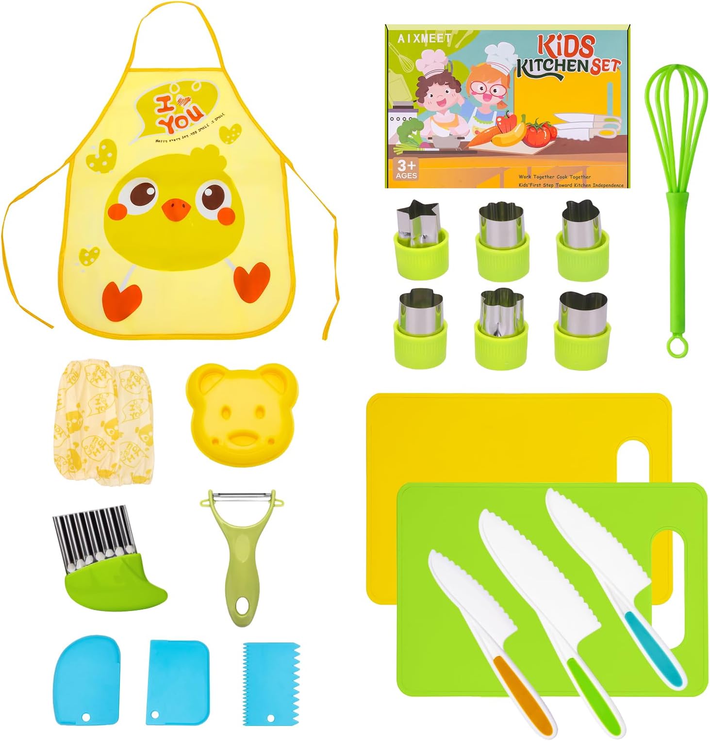 Amazon.com: Kids Knives Set for Real Cooking - Toddler Knife Set with ...