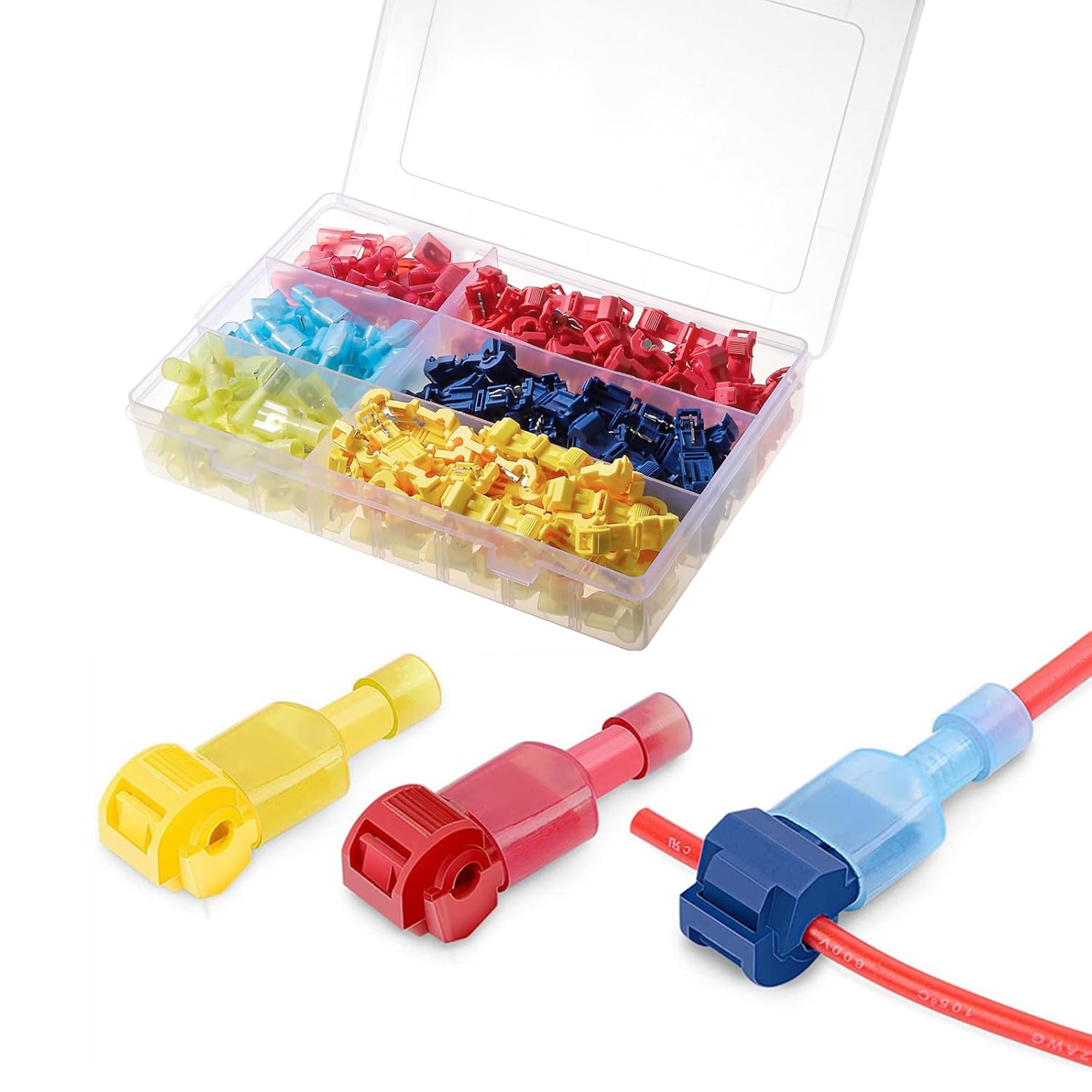 Ettonsun 240Pcs T-TAP Wire Connector Quick Splice Disconnect Self ...