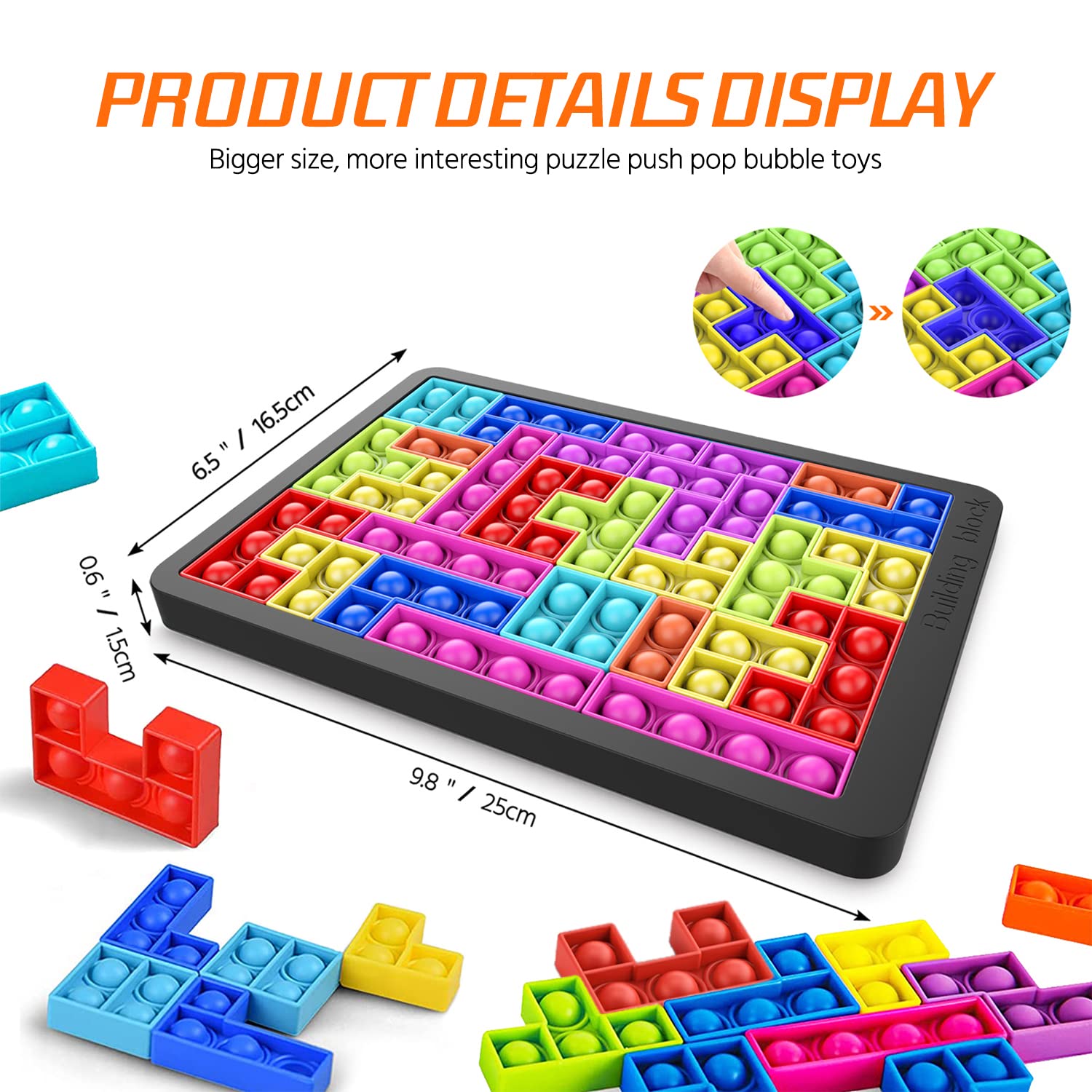 IBanana Fidget Toys - Big Size Push Pop Bubble Fidget Sensory Toy ...