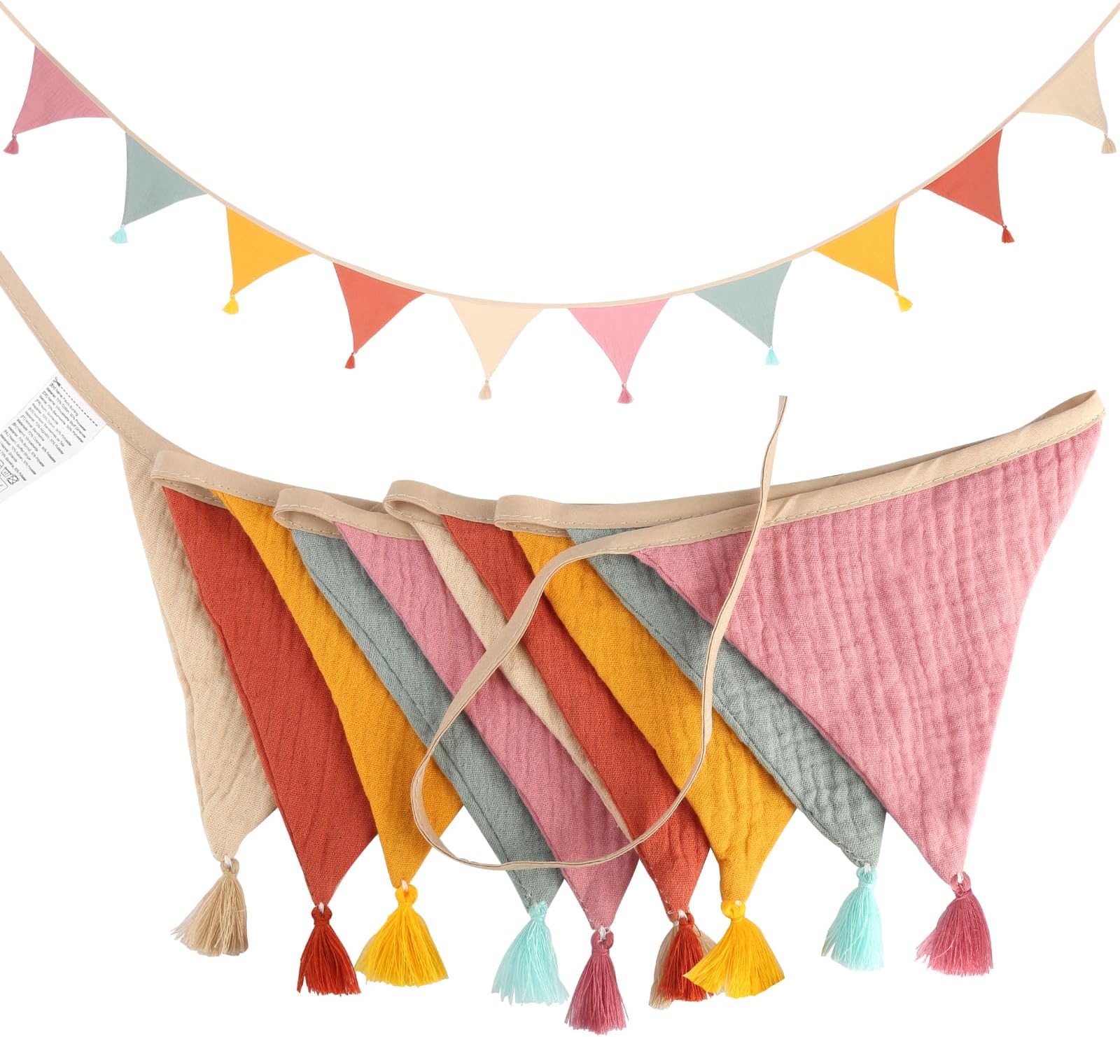 jijAcraft Guirlande de fanions en Tissu Double Face, Guirlande en Tissu ...