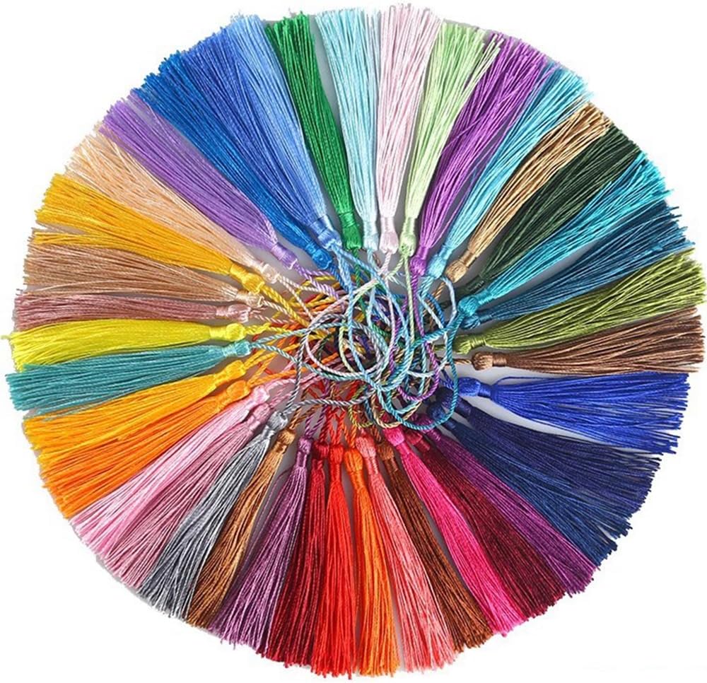 Amazon.com: 42 Colors Mini Bookmark Tassels,210 Pcs Bookmark Tassels ...