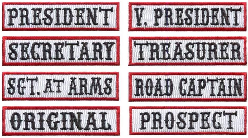 Amazon.com: Cute-Patch President Biker Embroidered Iron on Patches for ...