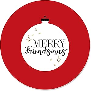 Big Dot of Happiness Red and Gold Friendsmas - Friends Christmas Party ...