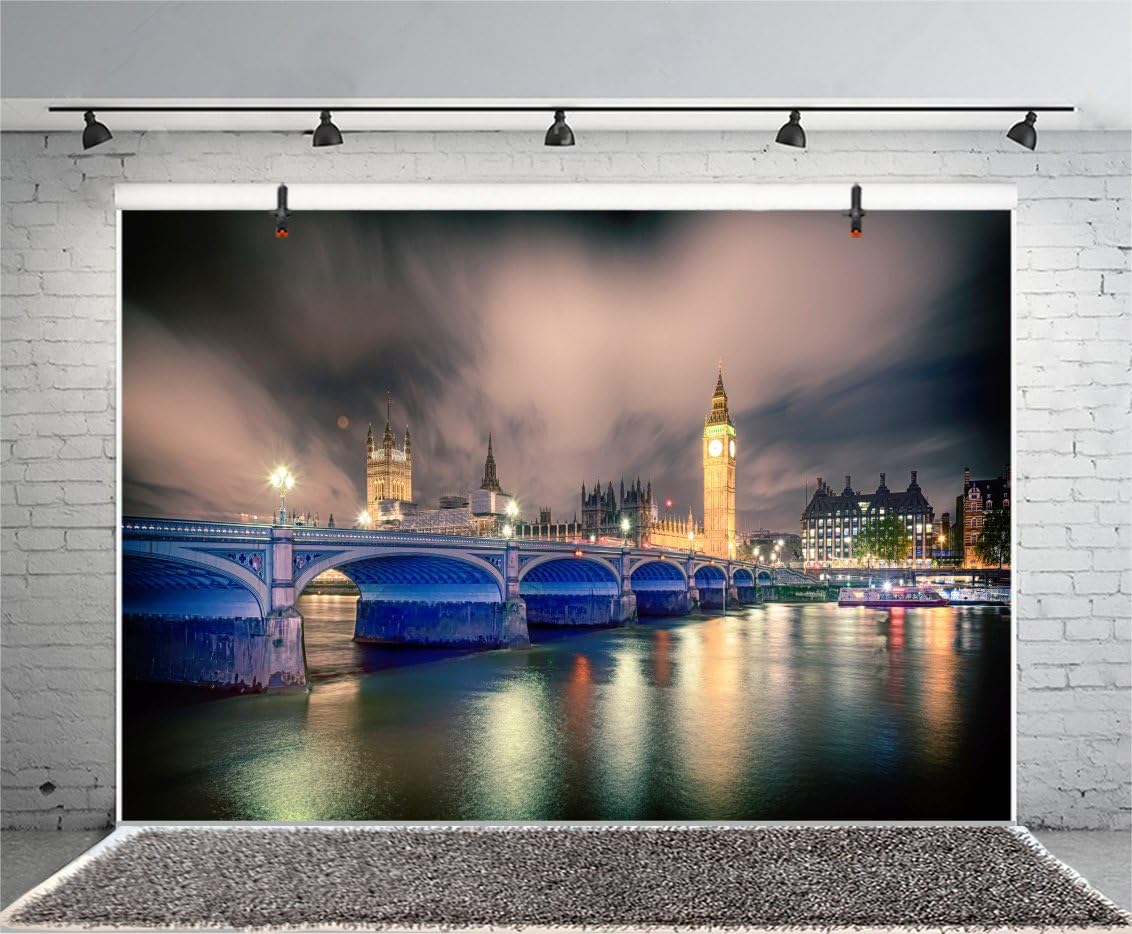 Amazon.com : Leyiyi 7x5ft Photography Background London Bridge Big Ben ...