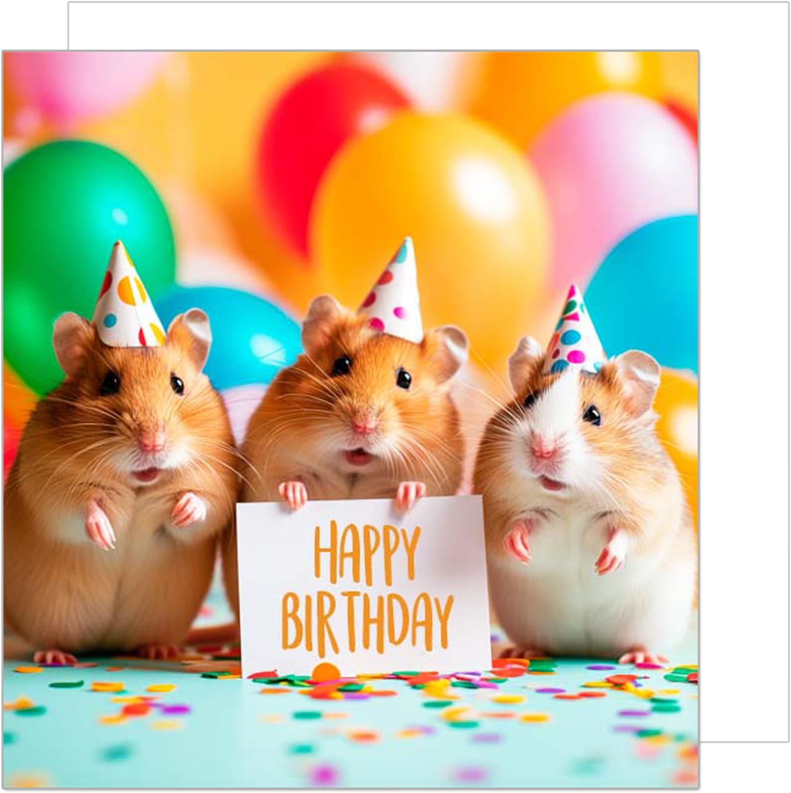 Cute Hamster Birthday Card - Happy Birthday - Hamster Design - Made in ...