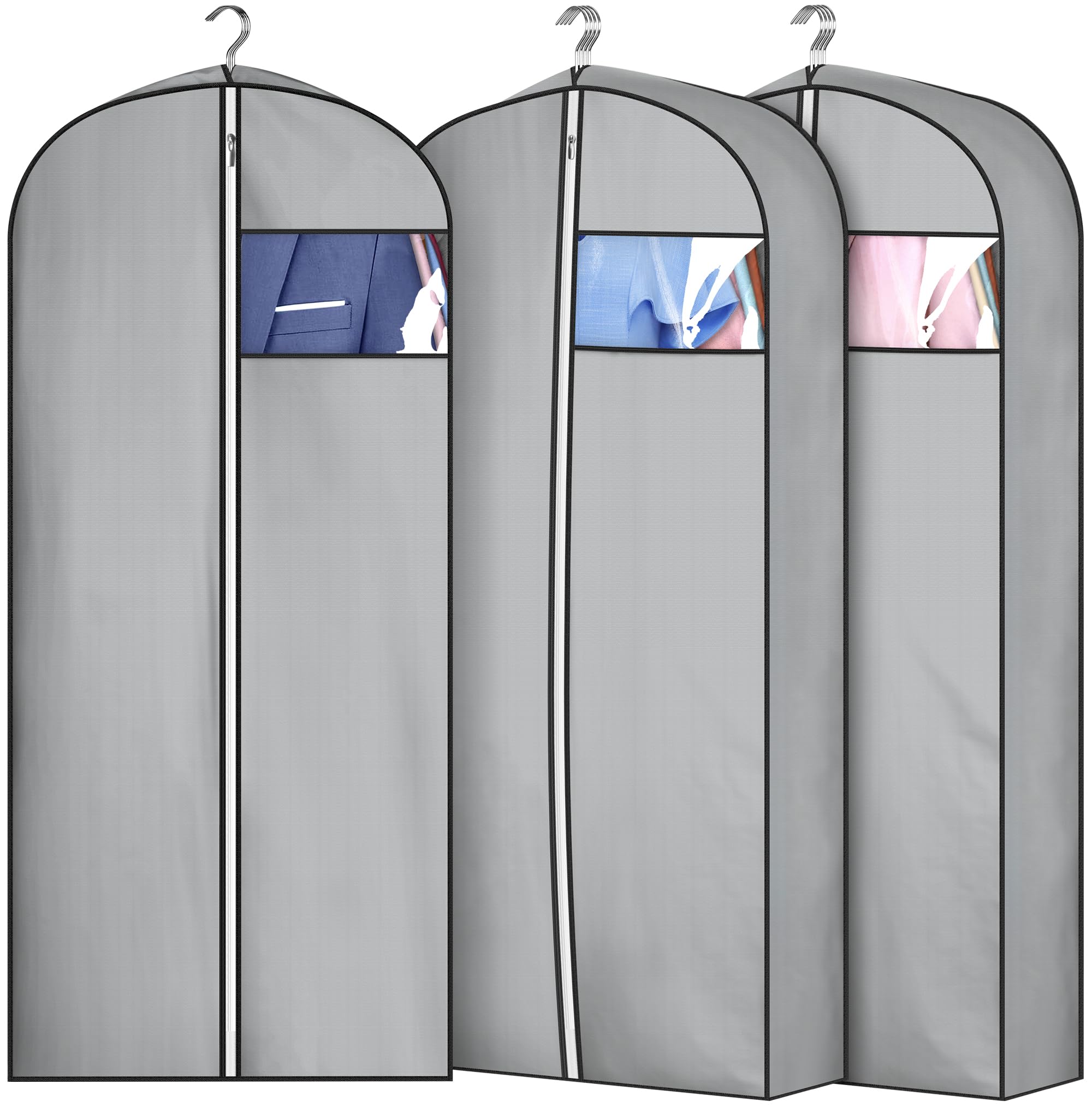 Amazon.com: MISSLO 4" Gusseted Garment Bags for Hanging Clothes 43 ...