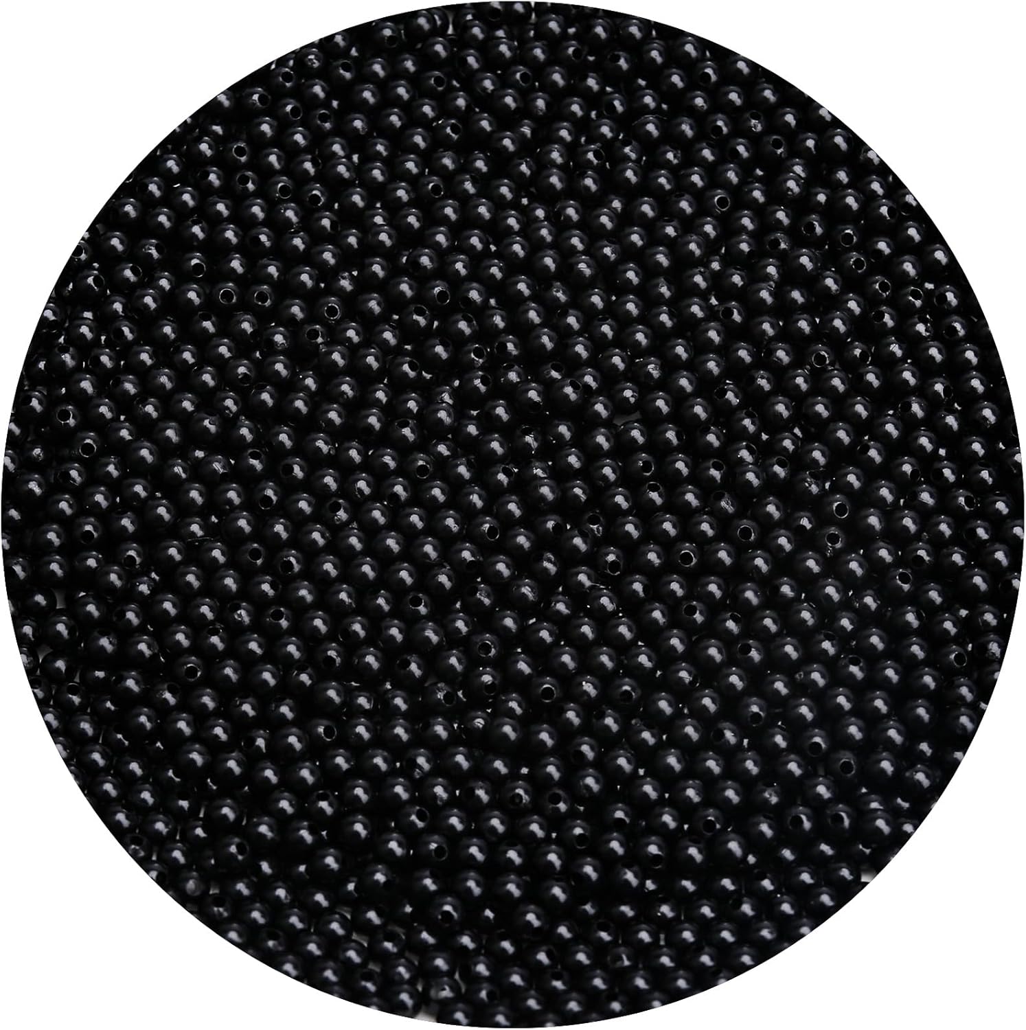 Amazon.com: BONNY BOXX 2000PCs 4MM Smooth Black Acrylic Round Beads ...