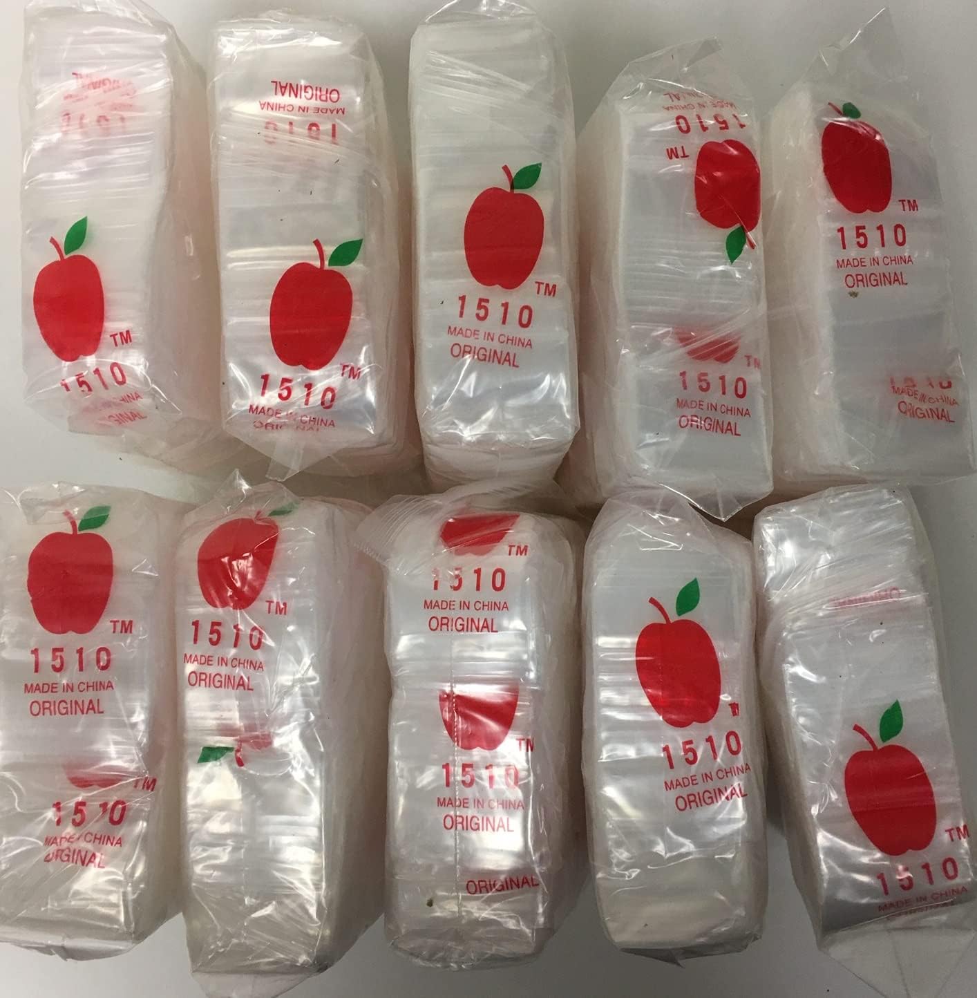 Amazon.com: 10000 PACK APPLE BRAND 2mil CLEAR BAGS 10,000 baggies ...