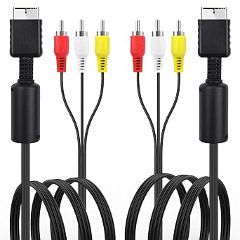 Amazon.com: PS2 PS3 AV Cable Cord, AV to RCA Composite Audio Video TV ...