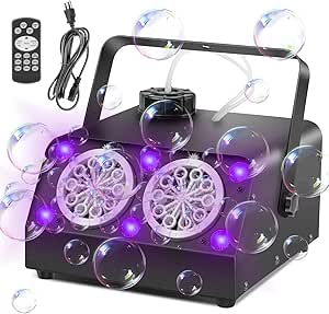 Amazon.com: VStoy Wireless Remote Control Bubble Machine with 6 RGB LED ...