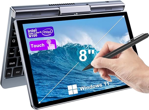 Amazon.com: Crelander 2-in-1 Mini Laptop | 8-Inch Touchscreen Portable ...