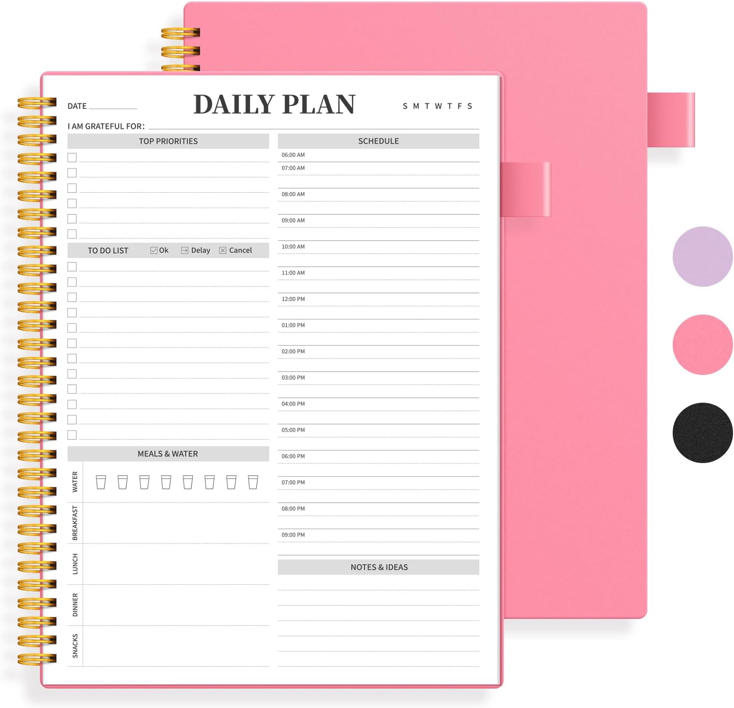 Amazon.com : Daily Planner Undated, To Do List Notebook with Hourly ...