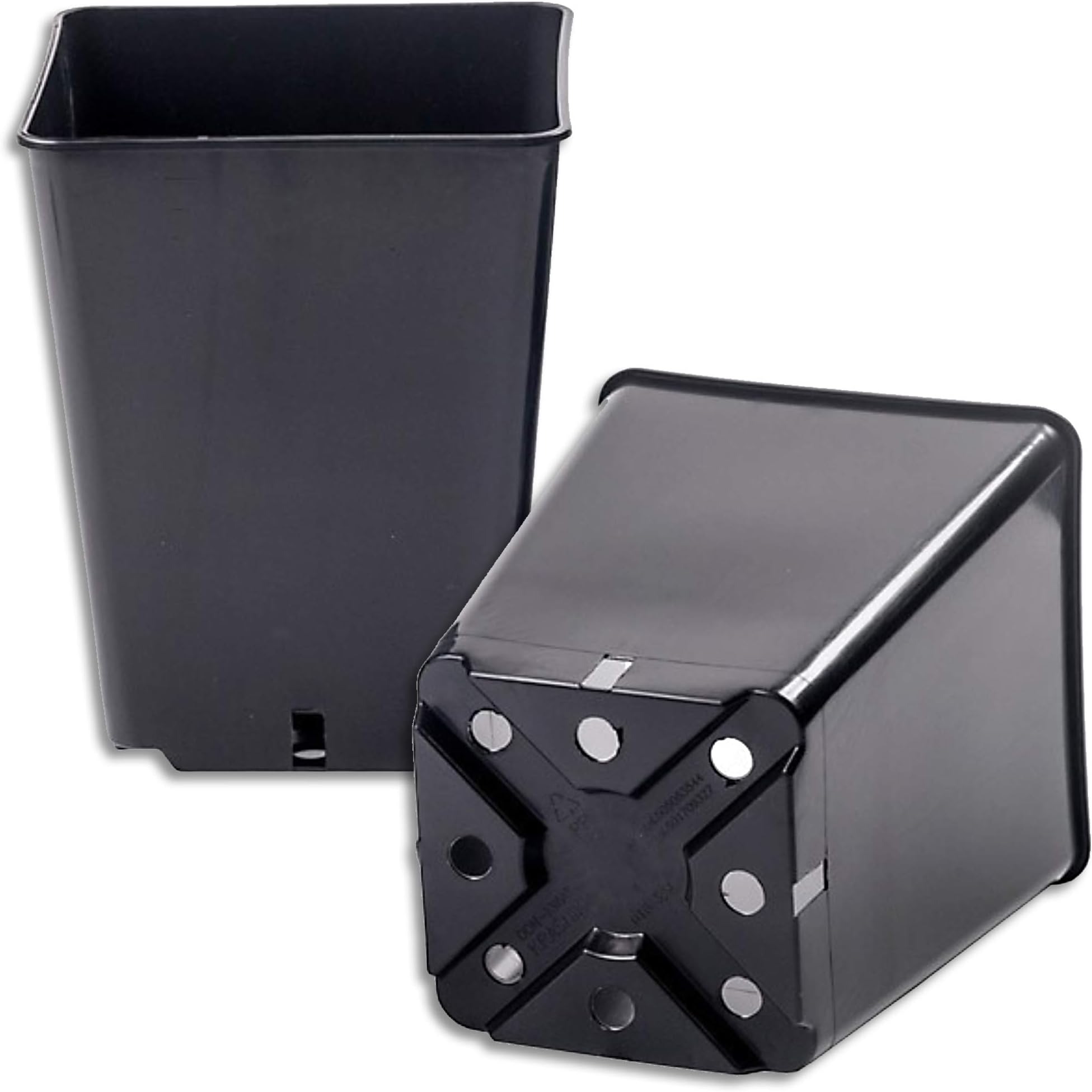 Pot de jardinage carré Noir 15 x 15 x 20 cm (3 l) : Amazon.fr: Jardin