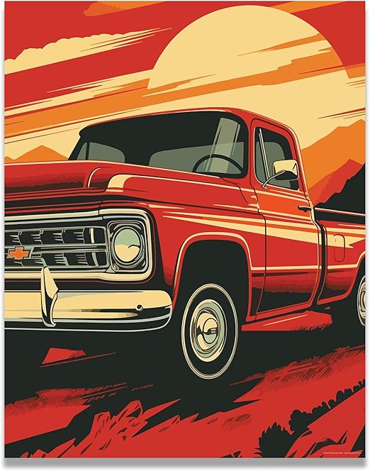 Amazon.com: Inspirational Wall Art Co. - Classic | 1962 Chevy C10 ...