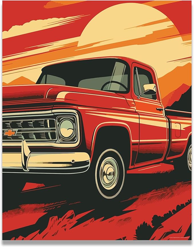 Amazon.com: Inspirational Wall Art Co. - Classic | 1962 Chevy C10 ...