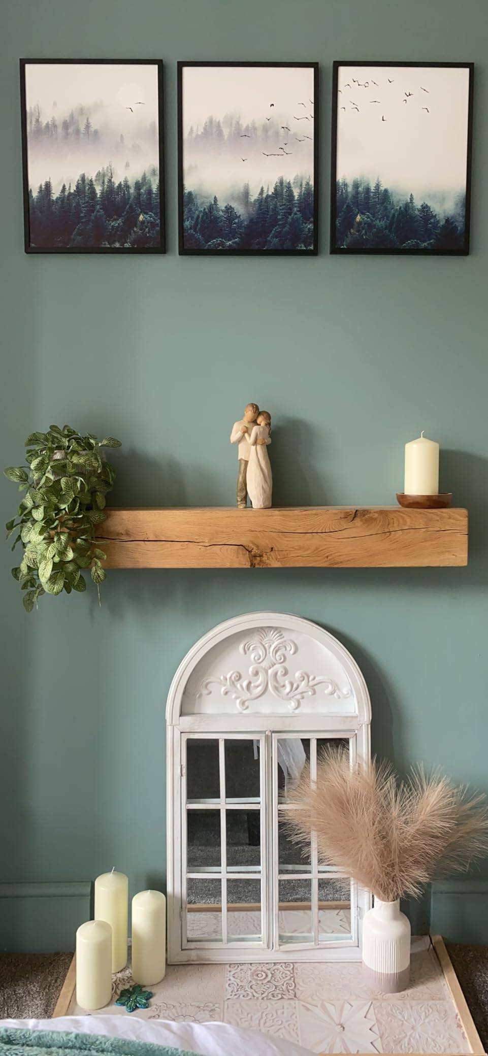 Oak Beam Fireplace Mantel, Fire Surround Mantle, Mantlepiece. Size 5" x ...