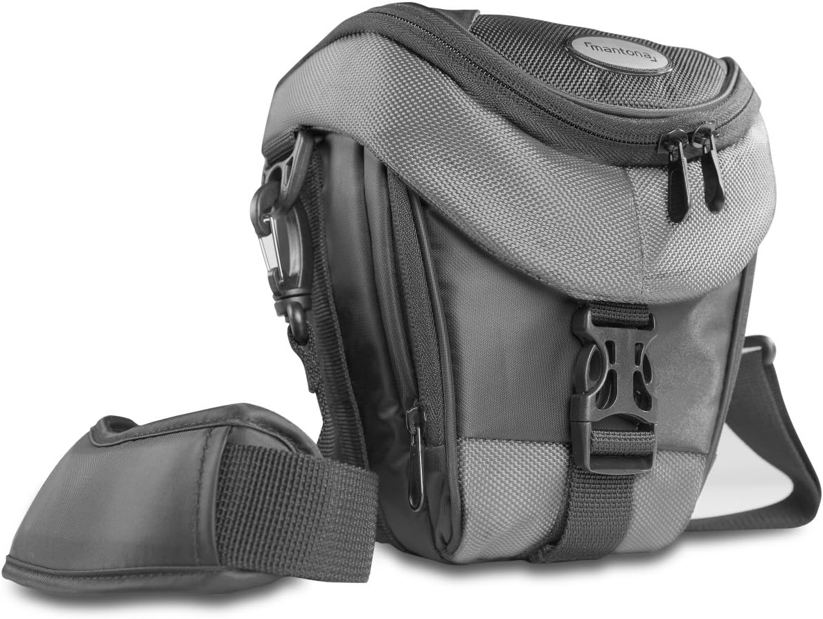Mantona Premium Holster Bag for SLR Camera - Black/Grey: Amazon.co.uk ...
