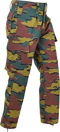Amazon.com: Original Belgian Army Field Combat Pants Jigsaw camo Rip Stop Trousers Military ...