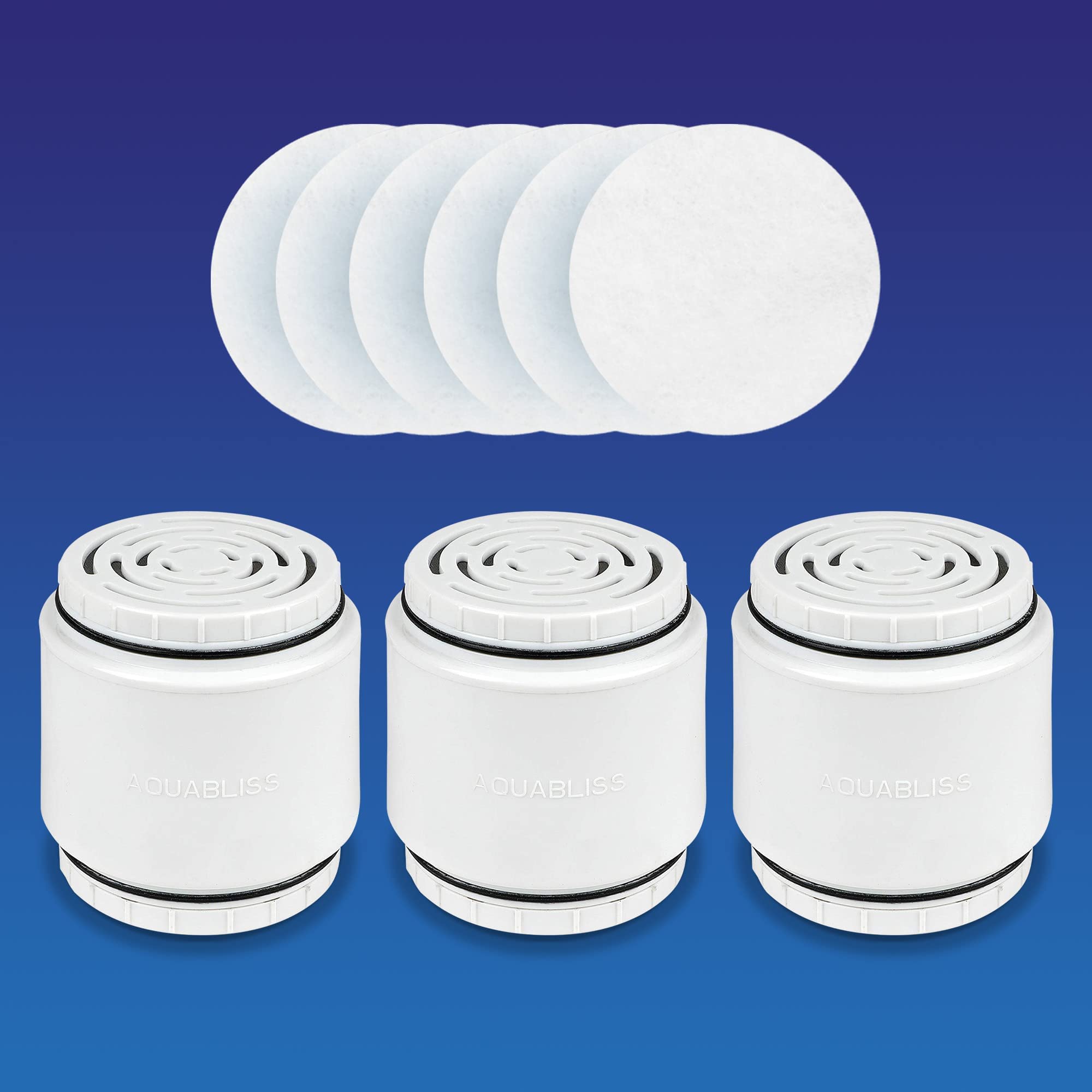 Aquabliss SFC500 Filter Cartridges 3pcs & 30pc Pack of Sediment Pads ...