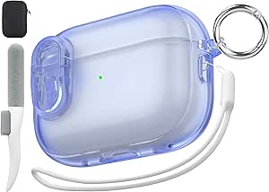 Amazon.com: Valkit Compatible AirPods Pro Case, Clear with Cleaner Kit, Soft TPU Protective ...
