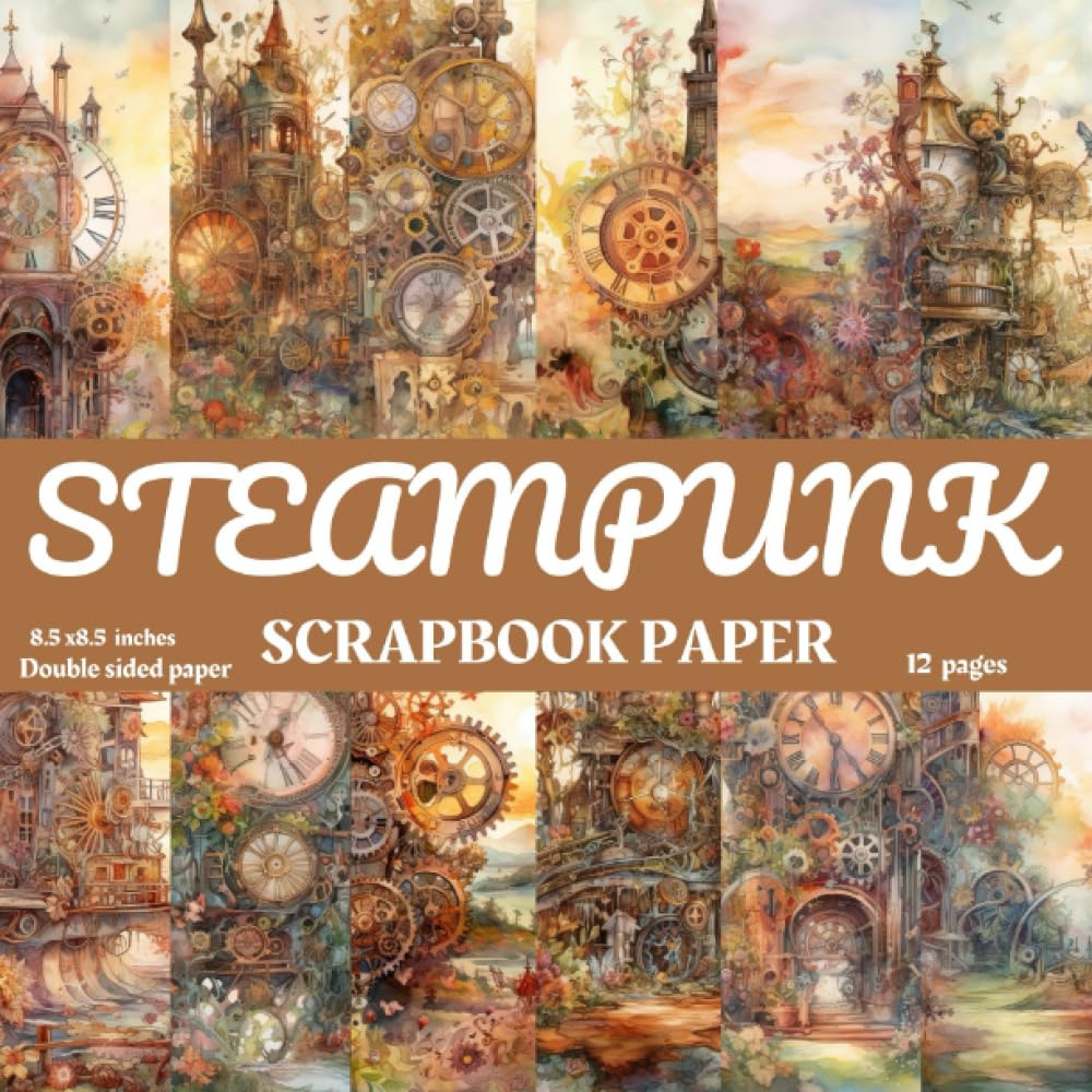 Steampunk Scrapbook Paper: Steampunk Seas Scrapbook Paper, 12 Beautiful ...