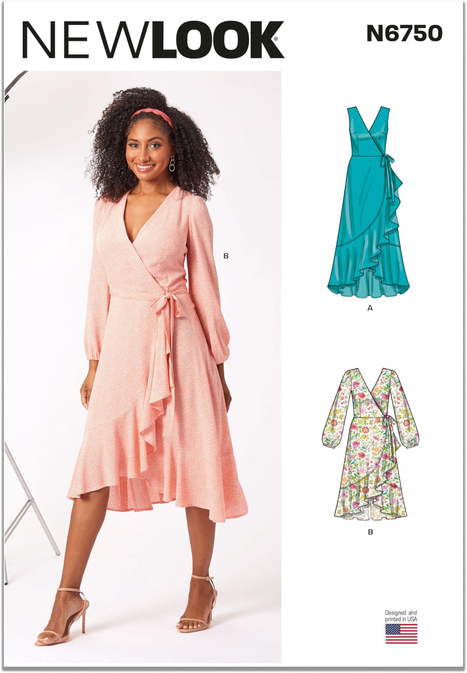 New Look Misses' Wrap Dress with Length and Sleeve Variations Sewing ...