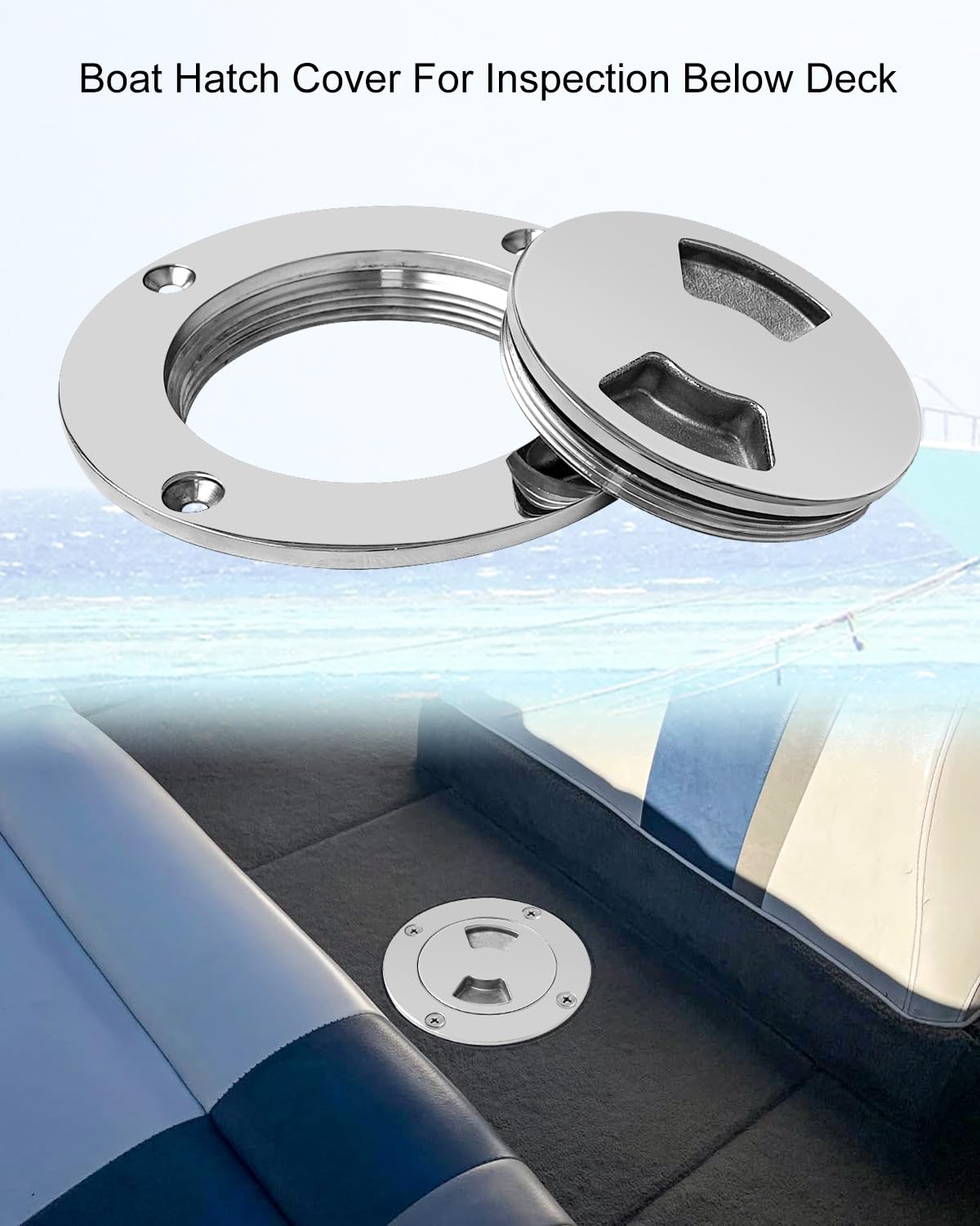 Snapklik.com : 4" Round Non Slip Inspection Hatch, Stainless Steel 316 ...