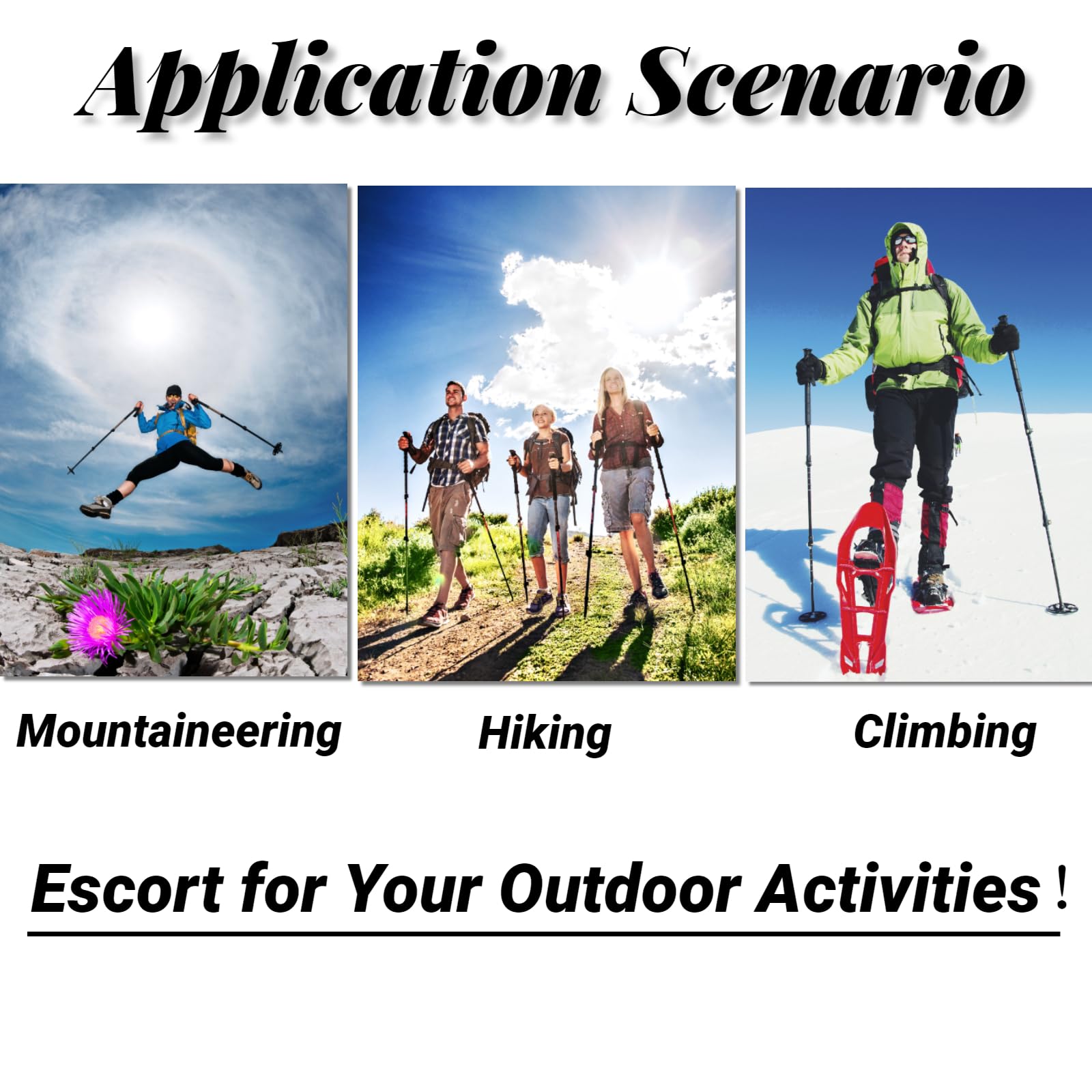 Hiking Stick Replacement Locks Climbing Stick External Lock Set - 3 ...