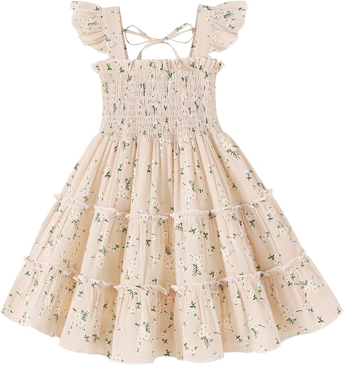 Amazon.com: YOUNGER TREE Toddler Girl Dress Kids Sleeveless Ruffle ...