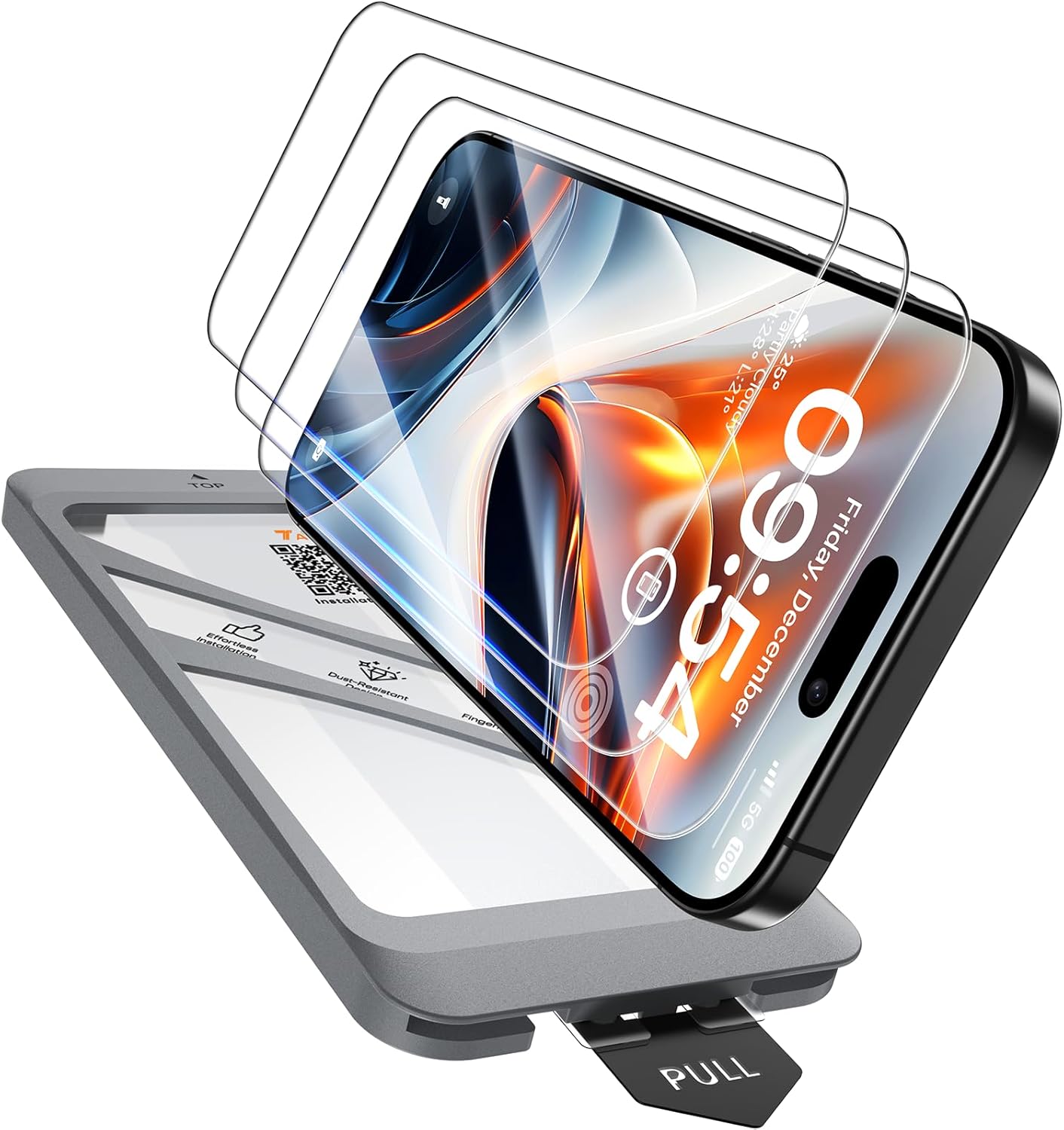 Amazon.com: TAURI 4 in 1 for iPhone 16 Pro Max Screen Protector, 3 Pack ...