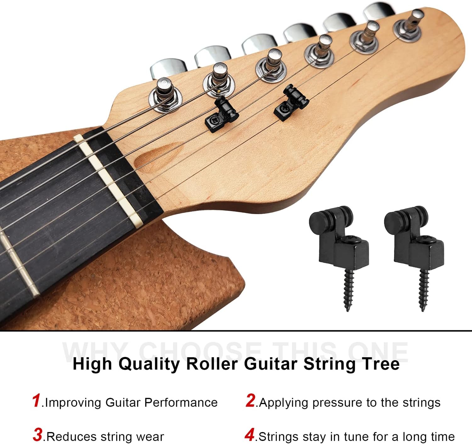 Buy MAXCHEER Roller Guitar String Trees Guides Retainer for Fender ...