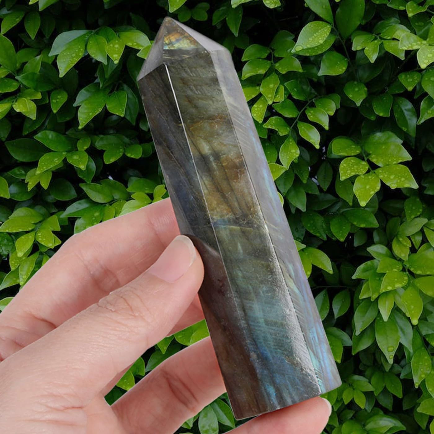 Amazon.com: LAIDANLA Labradorite Healing Crystals Wands 3.5-4 ...