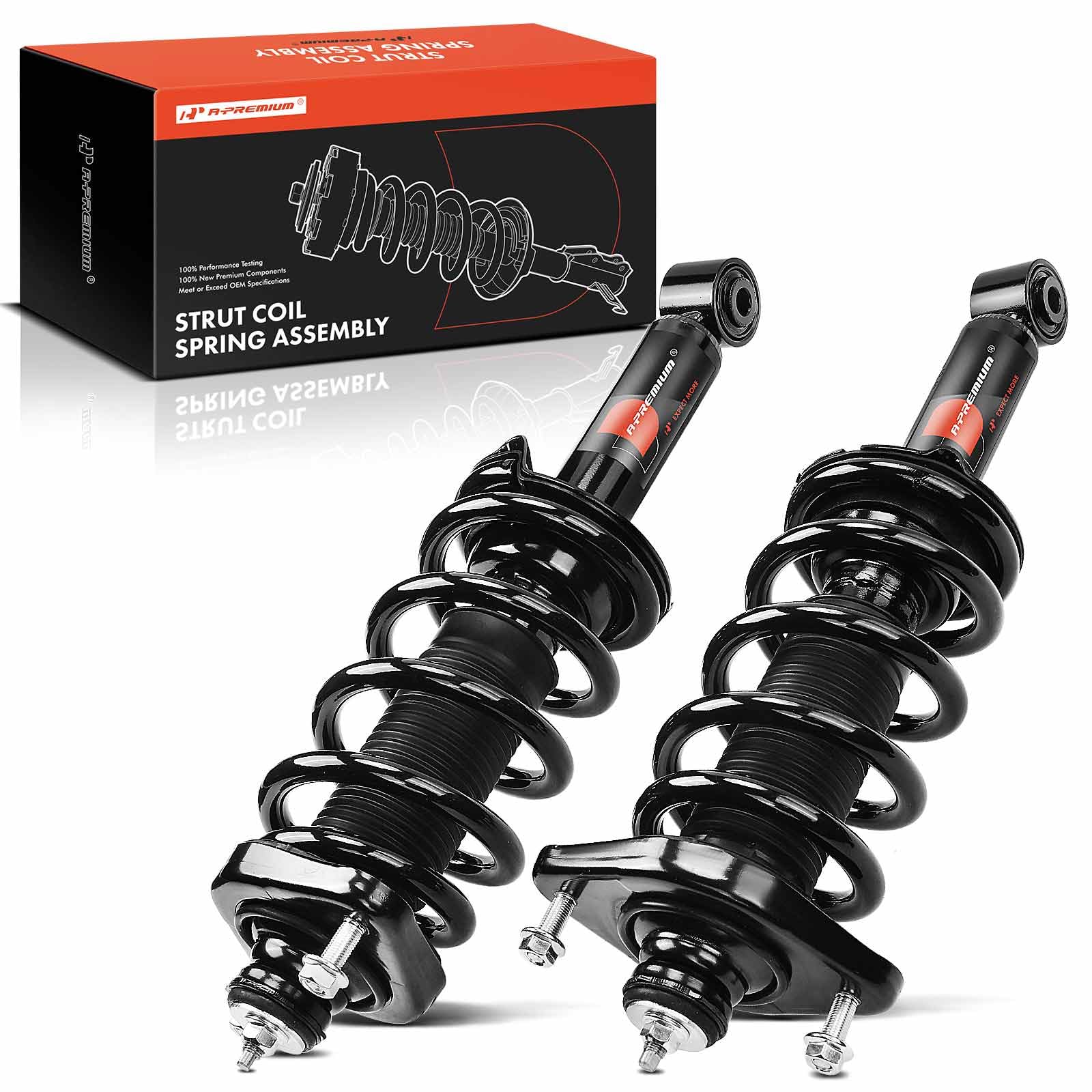 A-Premium Rear Pair (2) Complete Strut & Coil Spring Assembly ...