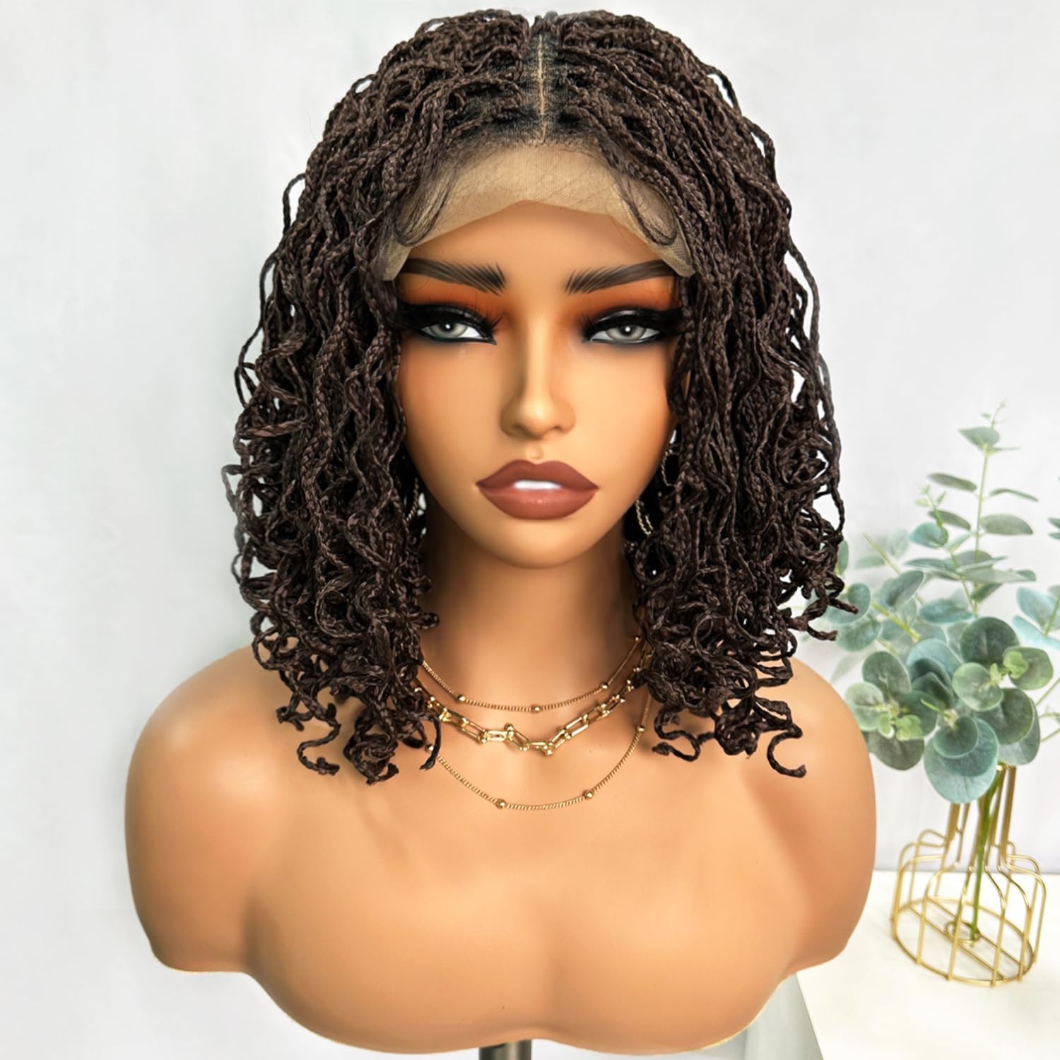 Amazon.com : Especially Yours Ebonee Braided Bob Wig with Loose Curls ...