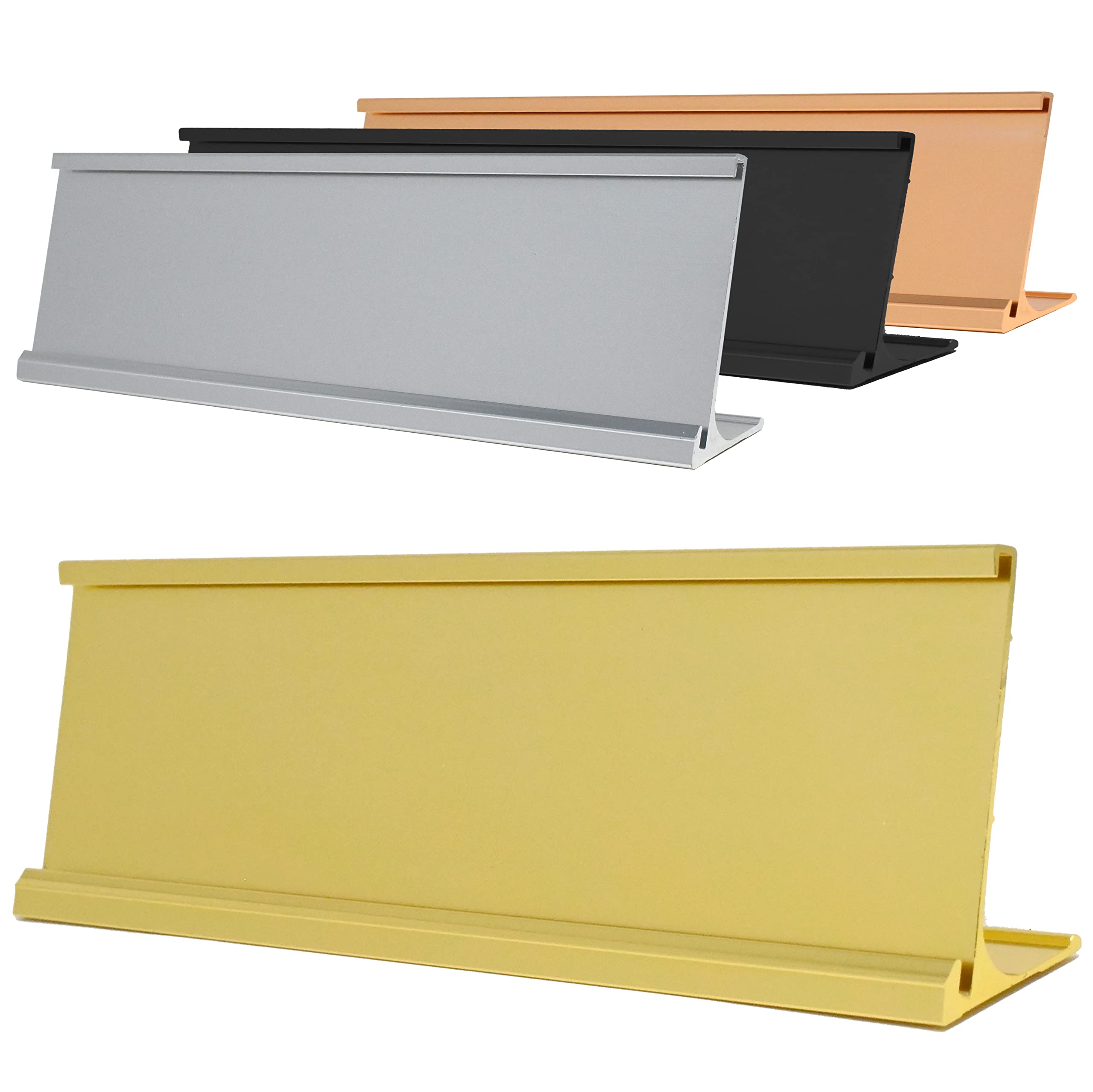 Amazon.com: LHS | 2x8 Executive True Fit Yellow Aluminum Desk Name ...