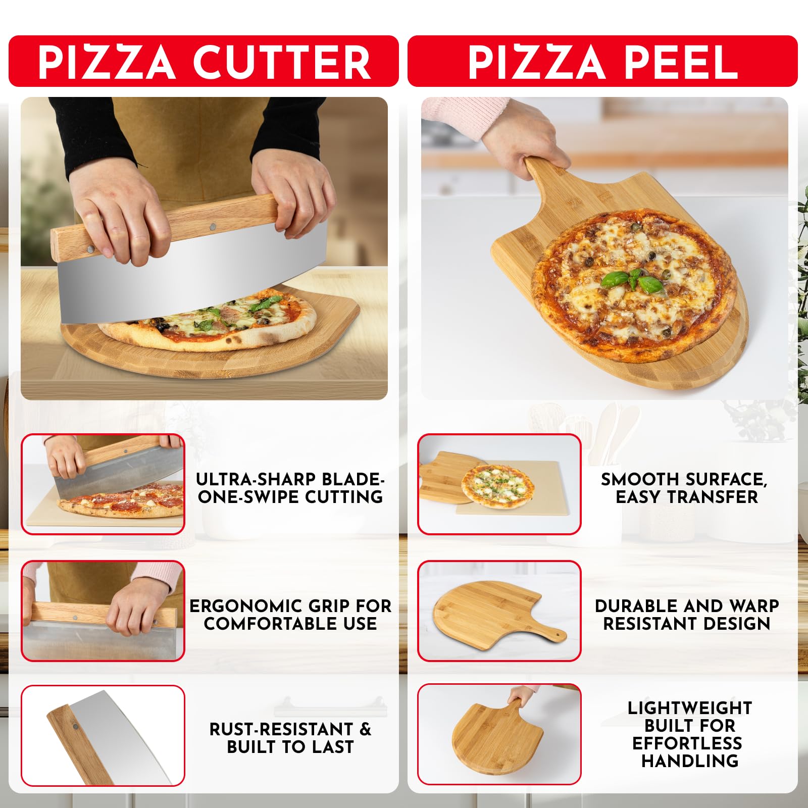 Snapklik.com : Pizza Stone For Oven Set - 15 X 12 Inch Stone For Grill ...