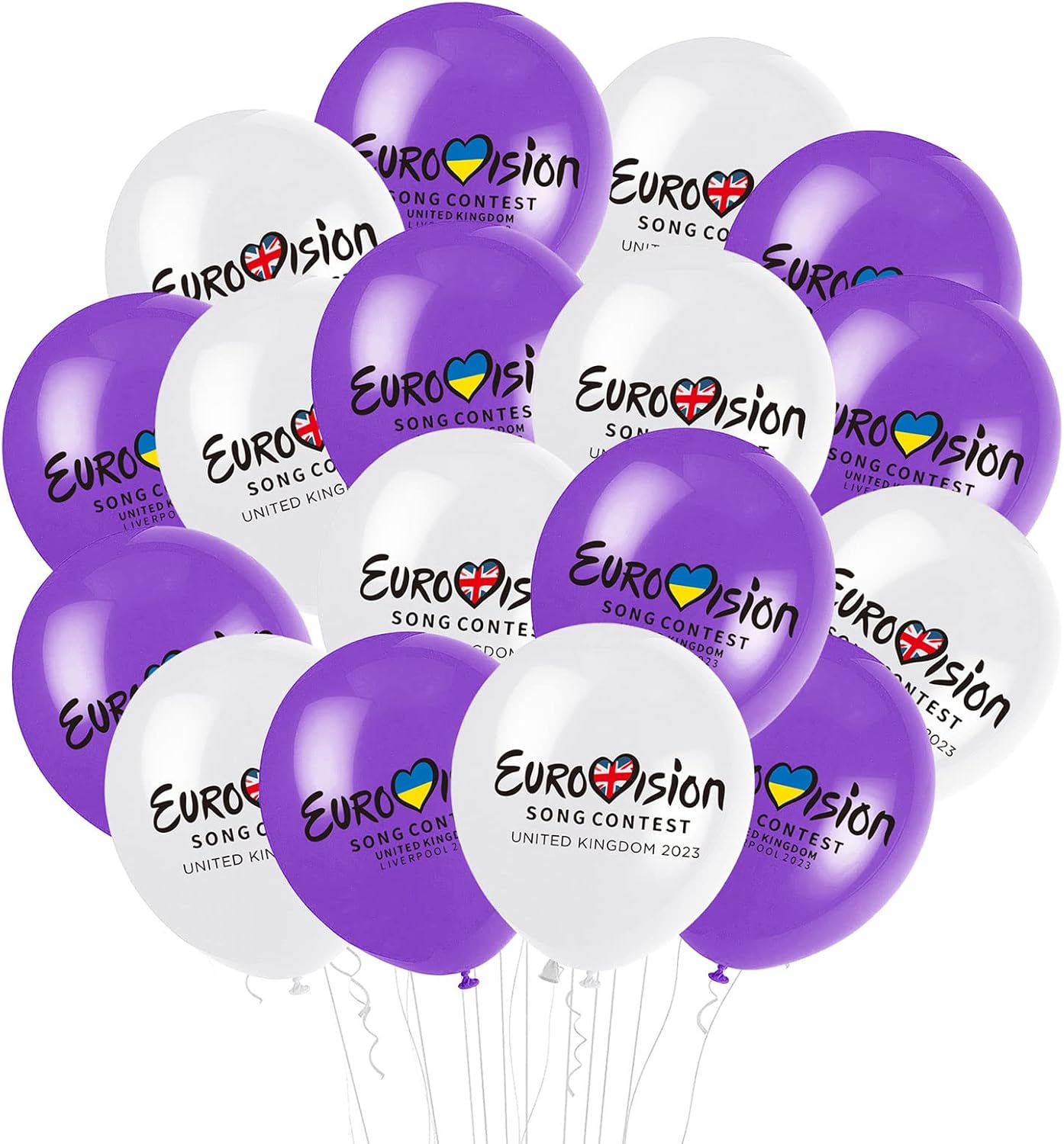 Eurovision Party Decorations,18 Pcs Eurovision Balloons, Eurovision ...