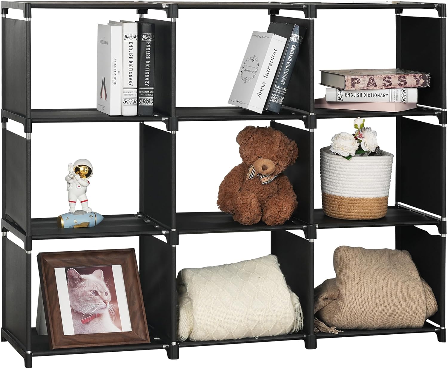 Amazon.com: ANTSUN Book Shelf Assembled Storage Rack 6/9/12/15/18/20 ...