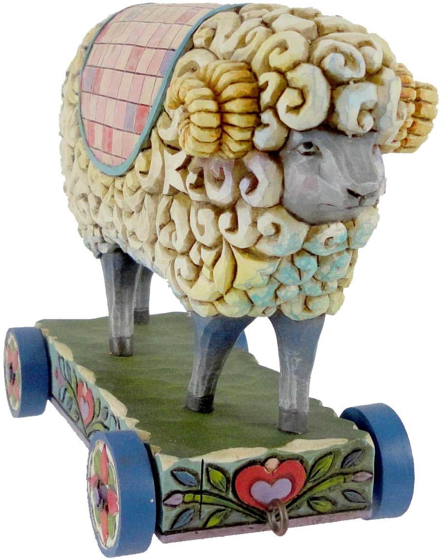 Amazon.com: Jim Shore Sheep On Cart Figurine "Wooly Ram" 4008181 : Home ...