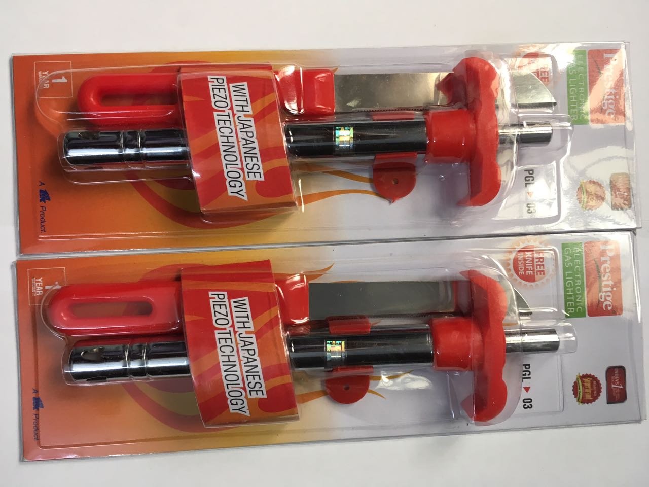 Prestige Gas Lighter (Pgl03) Set Of 2, Red & Silver : Amazon.in: Home ...