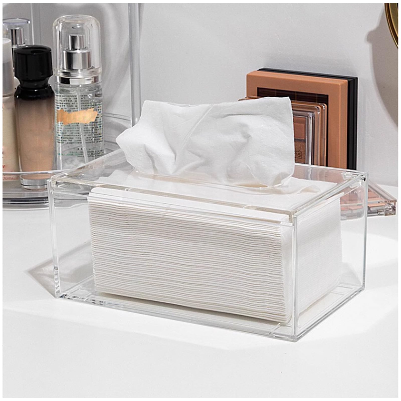 Amazon.com: Clear Acrylic Tissue Box Cover Napkin Organizer for ...