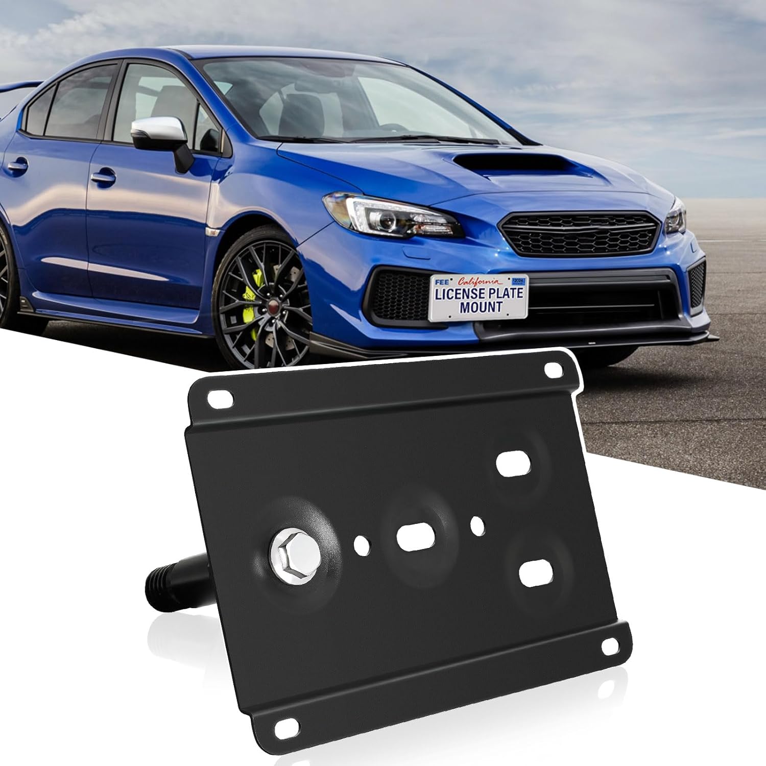 Amazon.com: Tow Hook Adapater No Drill Front Grille License Plate ...