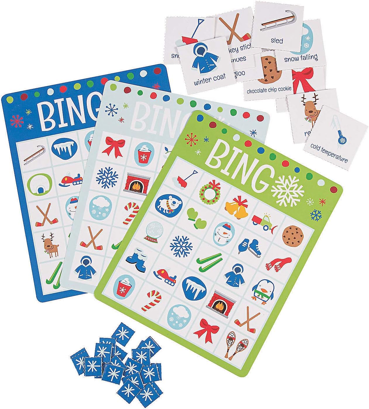 Amazon.com: Fun Express Winter Premium Bingo Game Set for Kids ...