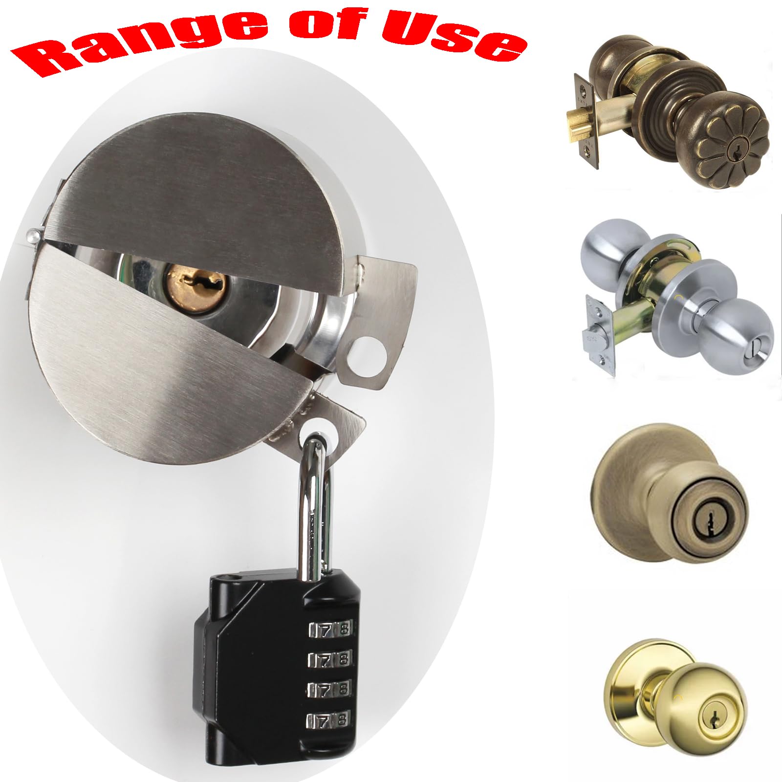 Snapklik.com : Door Handle Lock Device - Prevents Turning Of Door Knob ...