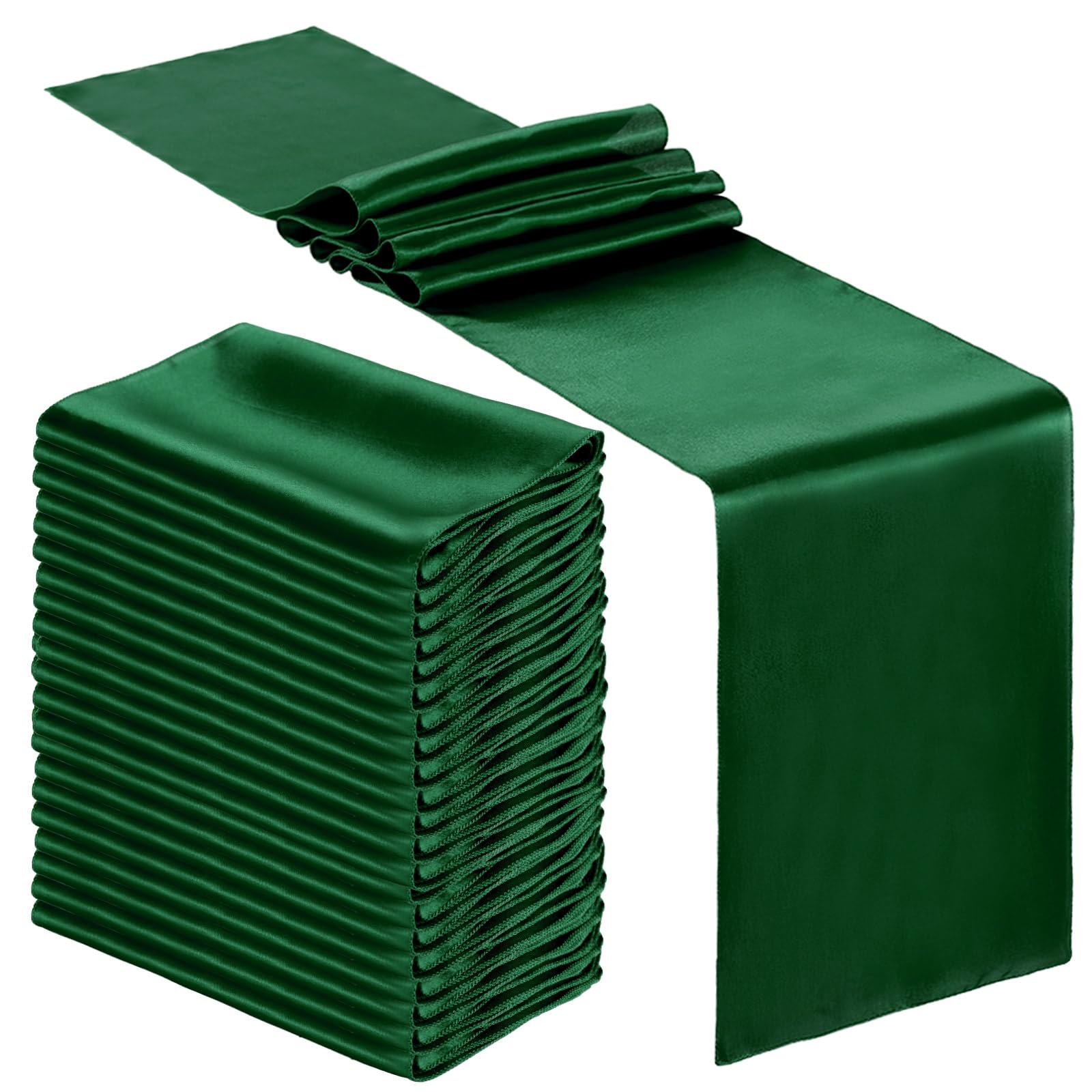 Amazon.com: Bencailor 24 Pcs Satin Table Runner Bulk 12 x 108 Inches ...