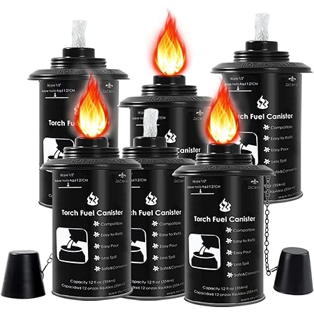 Amazon.com : Outdoor Torch Canisters , Torch Replacement Canister 12 oz ...